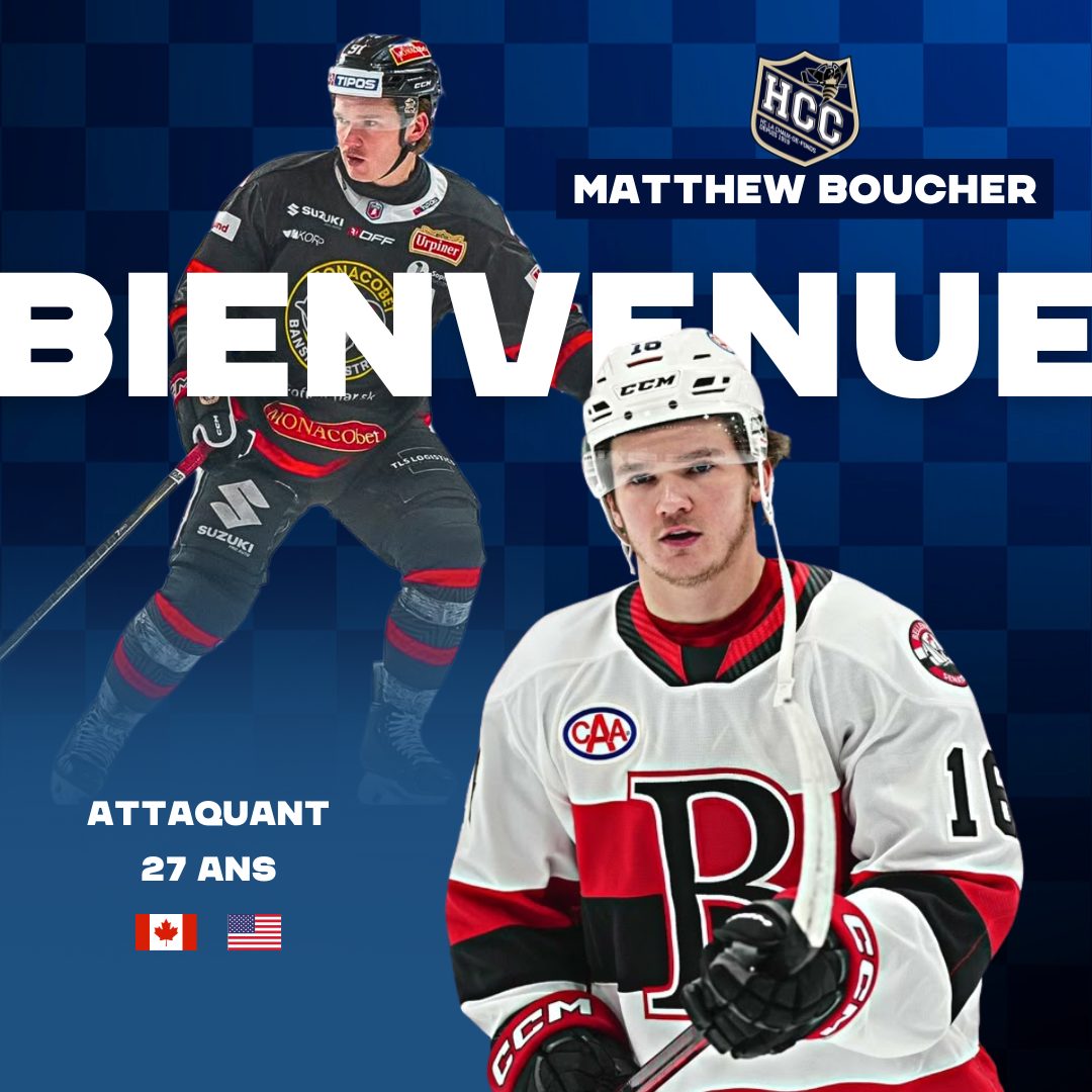 Le Canado-américain Matthew Boucher arrive au HCC ! - Hockey Club La ...